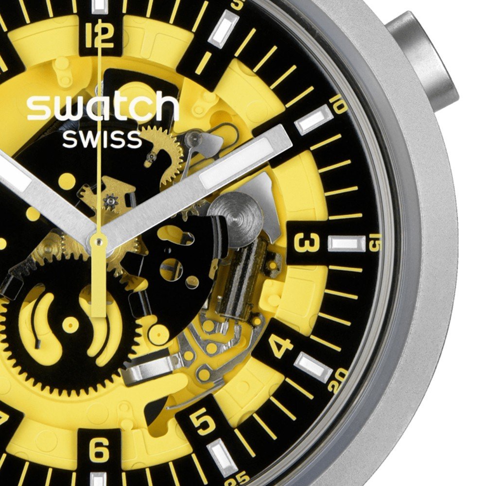 Swatch Big Bold Irony SB07S109 Golden yellow Horloge • EAN ...
