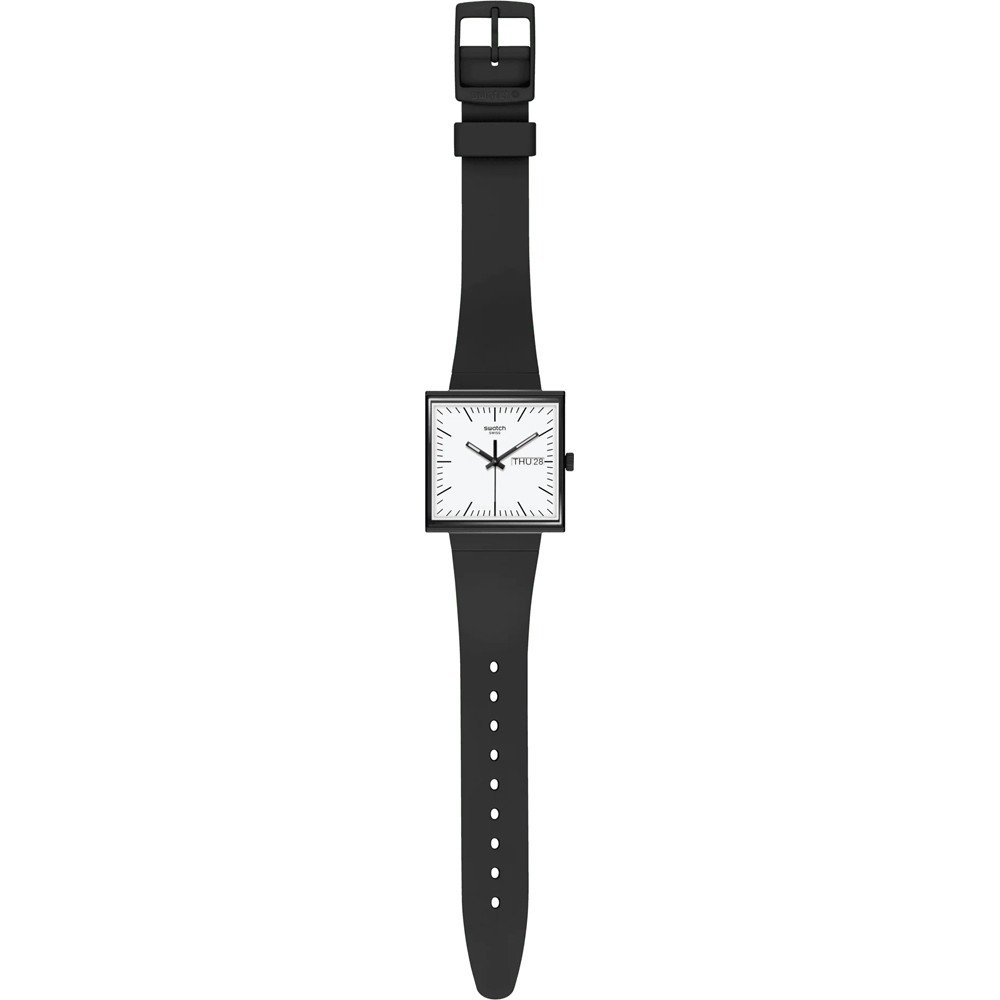 Swatch What If - Square SO34B700 What If... Black? Horloge • EAN ...